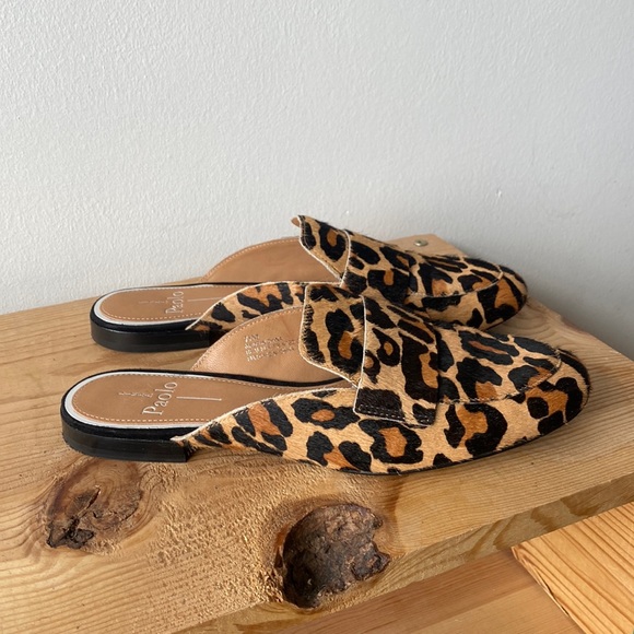 Paolo | Shoes | Linea Paolo Slip On Mules Open Back Leopard Animal ...